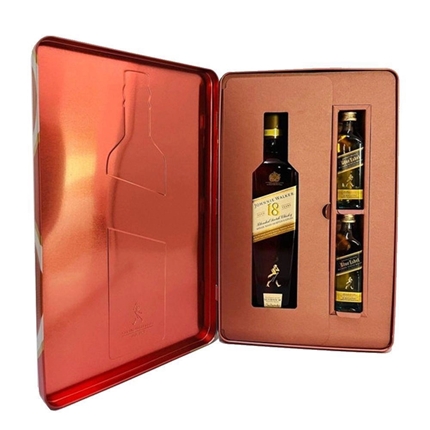 WHISKY JOHNNIE WALKER 18 ANOS KIT COM 2 MINIATURAS BLUE LABEL - WHISKY ...
